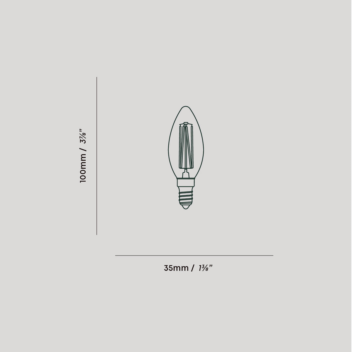 Candle E12 LED Bulb | 4 Watt E12 Edison Style LED Light Bulb ...