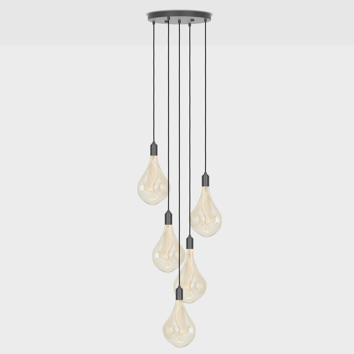 Five Pendant in Graphite + Voronoi III | Ceiling Lights | Lighting ...