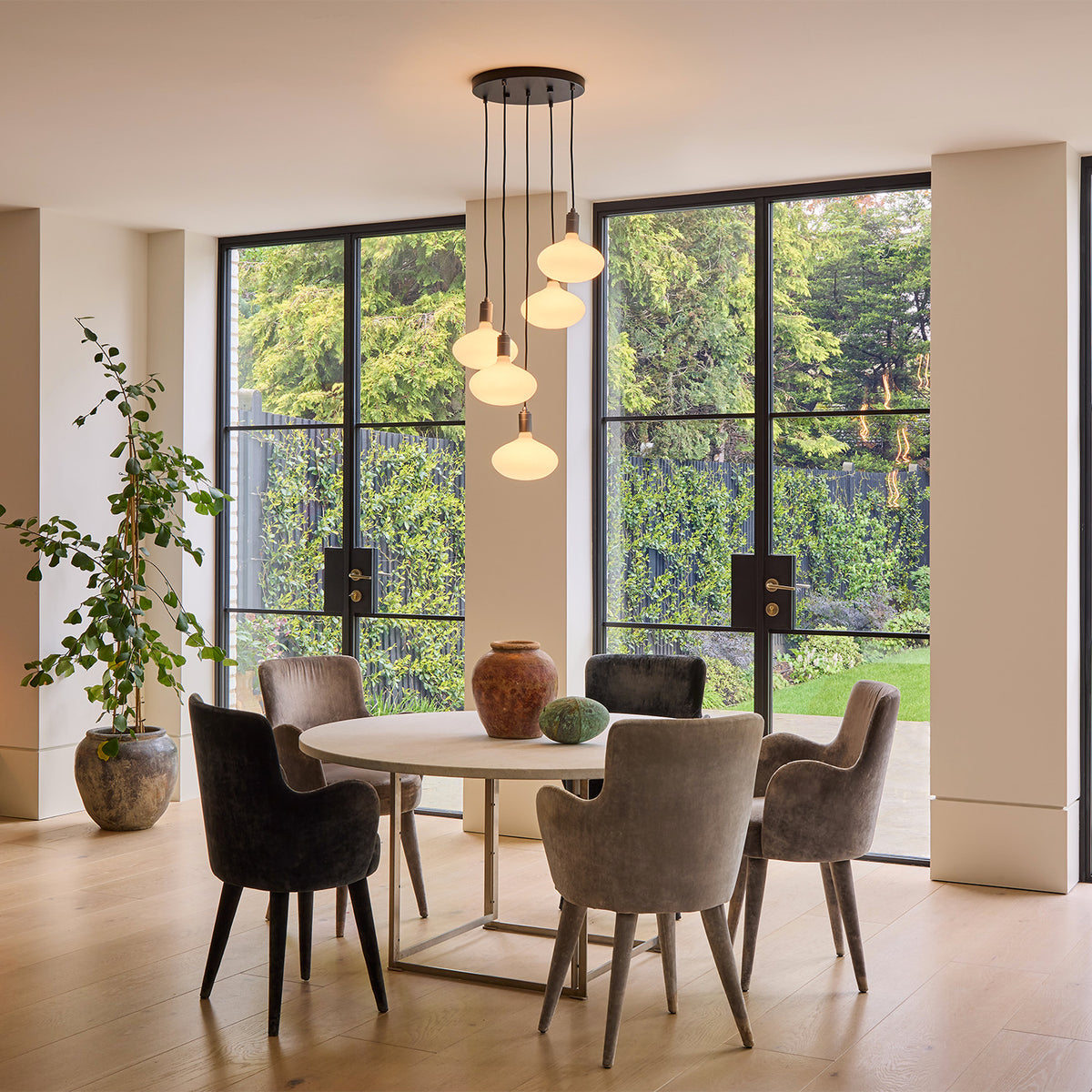 Five Pendant in Graphite + Oval II | Ceiling Lights | Lighting Fixtures ...