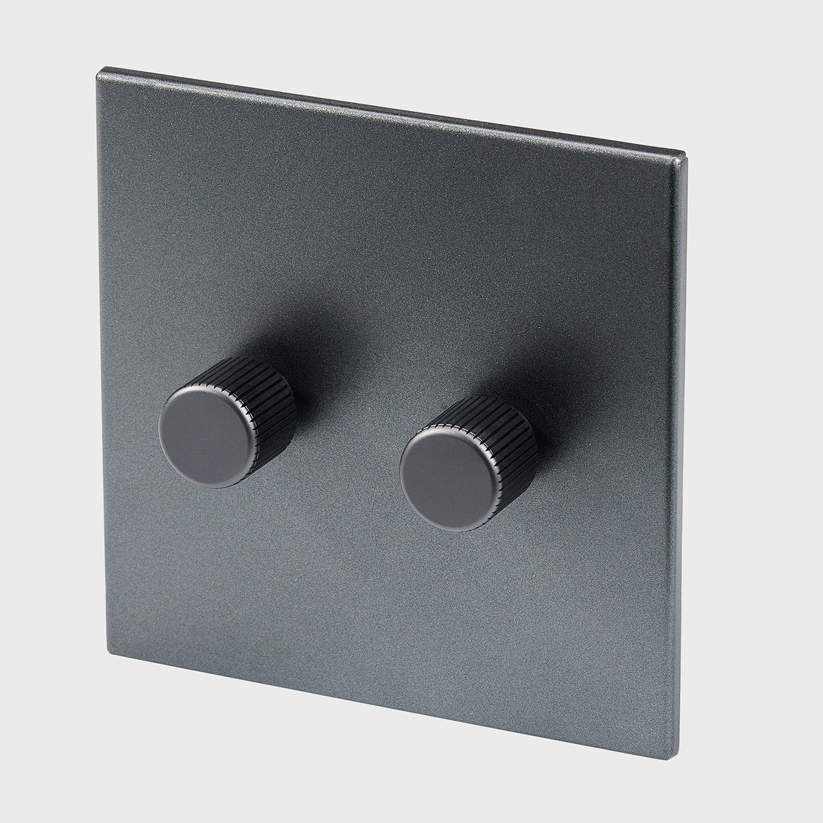 Double Rotary Wall Dimmer in Graphite | Lighting Accessories | Wall ...