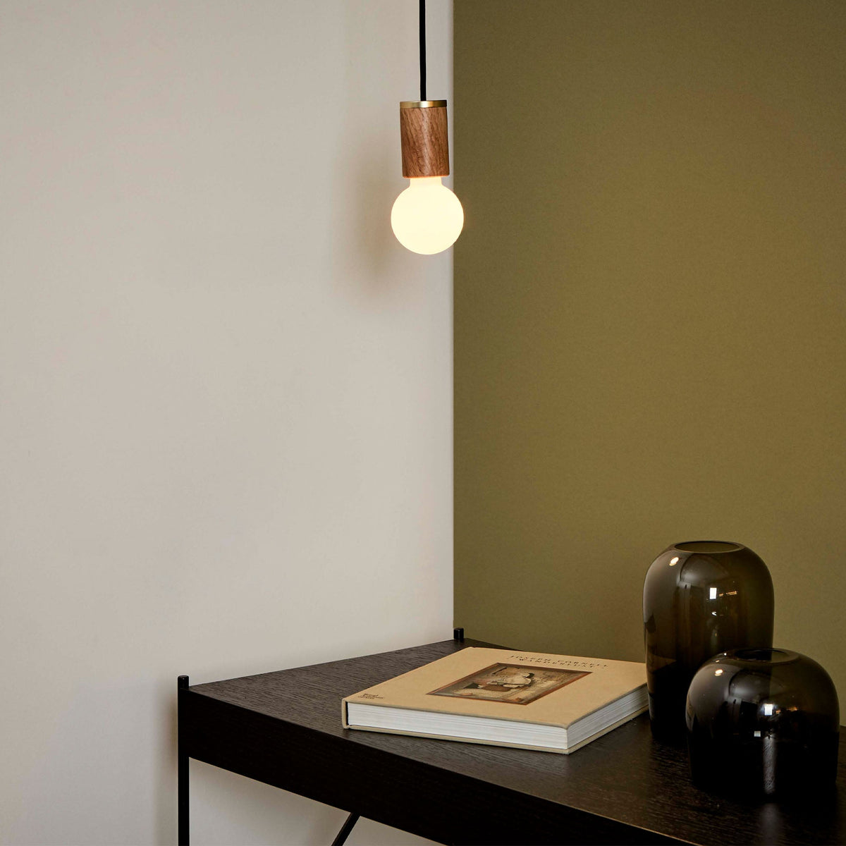 Sphere II Pendant Light in Walnut | Designer LED Pendant Lighting ...